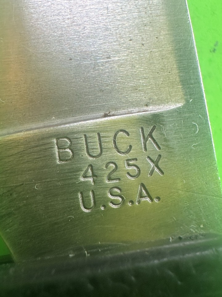 Buck 425 MiniBuck Folding Pocket Knife Single Plain Edge 1990 Broken ...