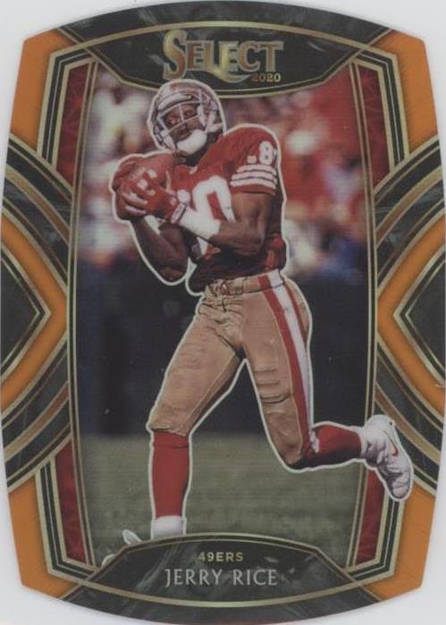 2020 Panini Select - Club Level Jerry Rice #220 Orange Prizm Die-Cut ...