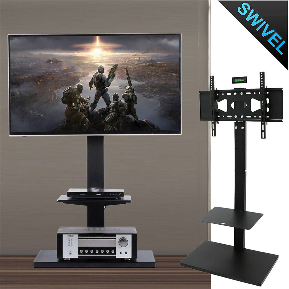 Portable TV Cart Floor Stand Mount Player DVD Shelf for 32"42"49" 55"60 ...