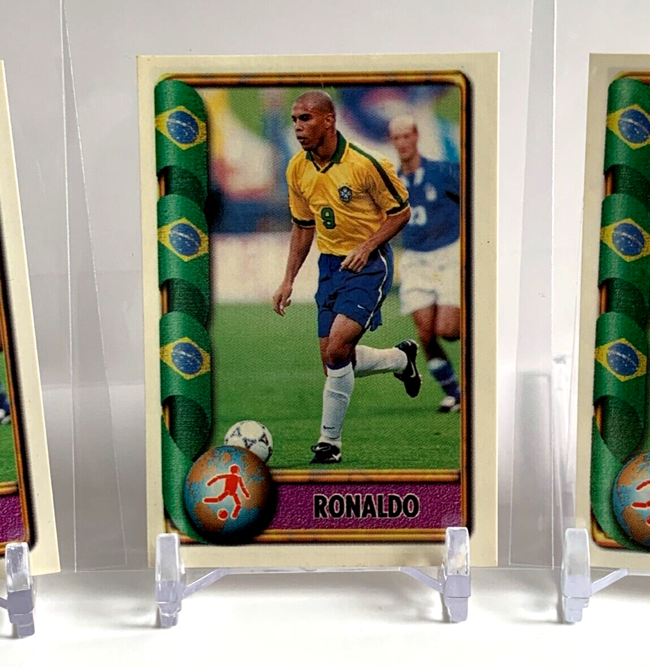 3 STICKERS - 1998 World Cup FRANCE Navarrete #105 RONALDO NAZARIO ...