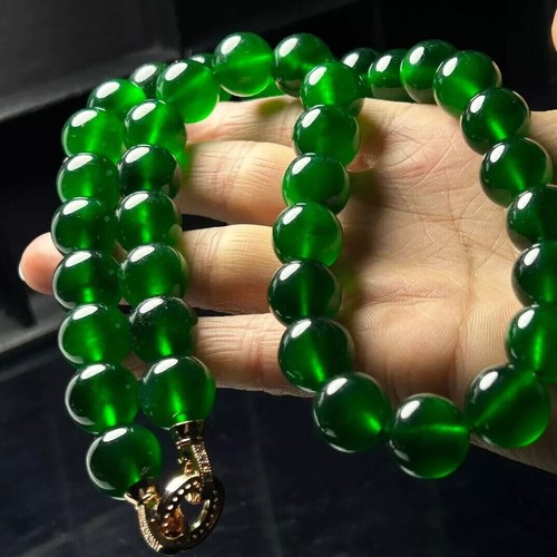 New Natural Green jade Perfect Ice Jadeite Carved AA Pendant&Necklace ...