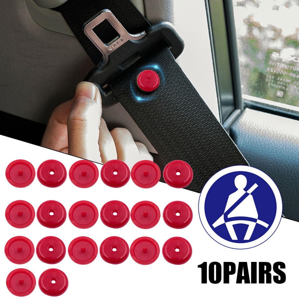 20PCS Car Seat Belt Stopper Buttons Limit Safety Buckles Retainer Car ...