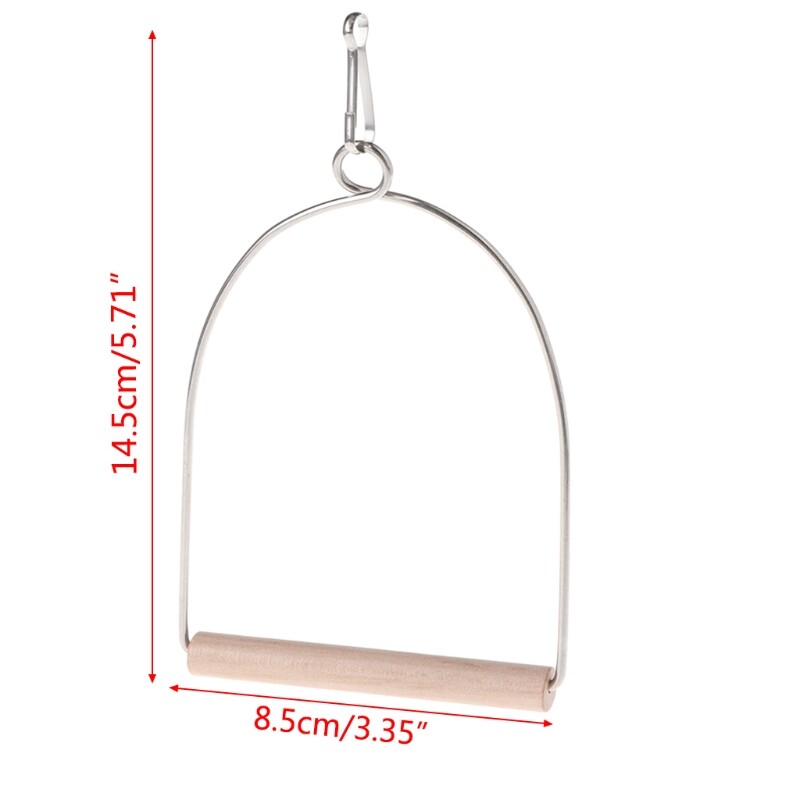 Parrot Swing Perch with Metal Hook Bird Stand Cage Accessories | eBay