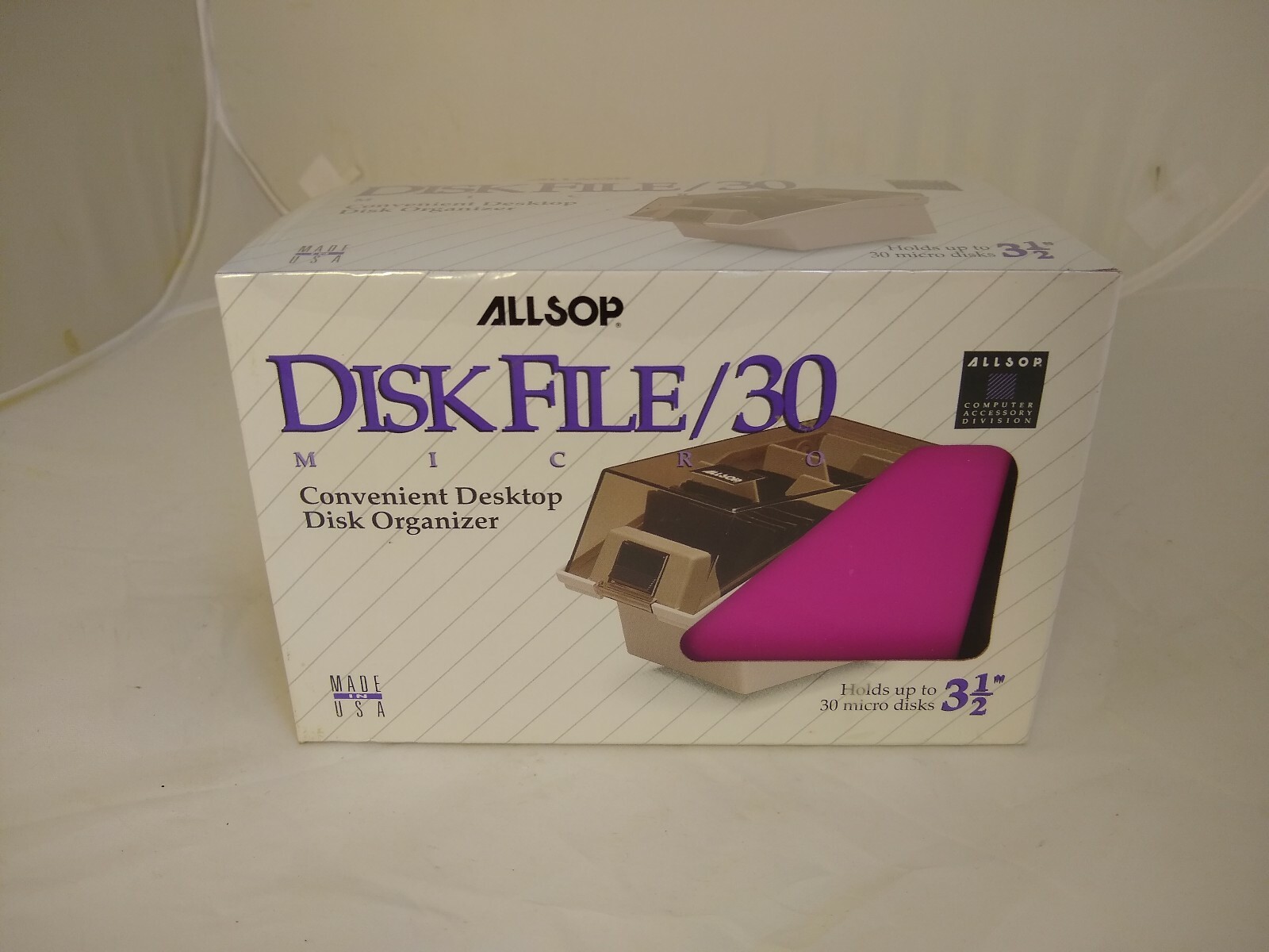 Allsop Disk File/30 Micro Desktop Disc Organizer 30 Micro Disks 3.5 ...