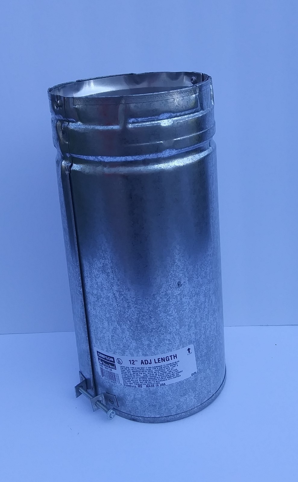 SIMPSON DURA VENT B VENT PIPE 5" X 12" ADJUSTABLE PIPE (NEW) | eBay