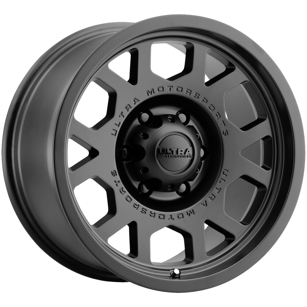 (Set of 4) Ultra 114 The Chief 16x8 5x5.5" +1mm Satin Black Wheels Rims ...