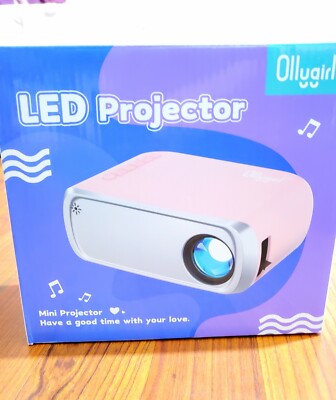 Mini Projector PINK, Portable Projector for Kids Gifts, Cartoons Tv ...