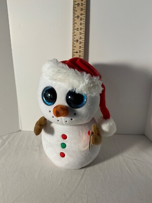 Ty Beanie Boos - SCOOP the Snowman Medium 9" NEW MWMTs Plush Stuffed ...