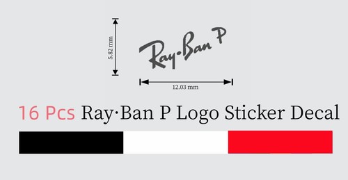 (16)1.2cm Vinyl Decal Ray Ban P Ornament Logo Sticker for Polarized ...