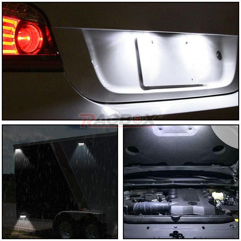2X Universal LED License Plate Tag Light Lamp White For Truck Trailer ...