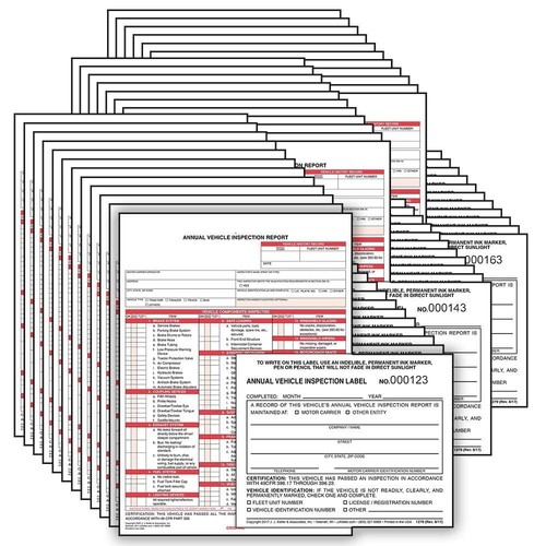 J. J. Keller 50-Pack, Annual Vehicle Inspection Report Form ...