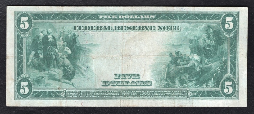 FR. 878 1914 $5 FIVE DOLLARS FRN FEDERAL RESERVE NOTE MINNEAPOLIS, MN ...