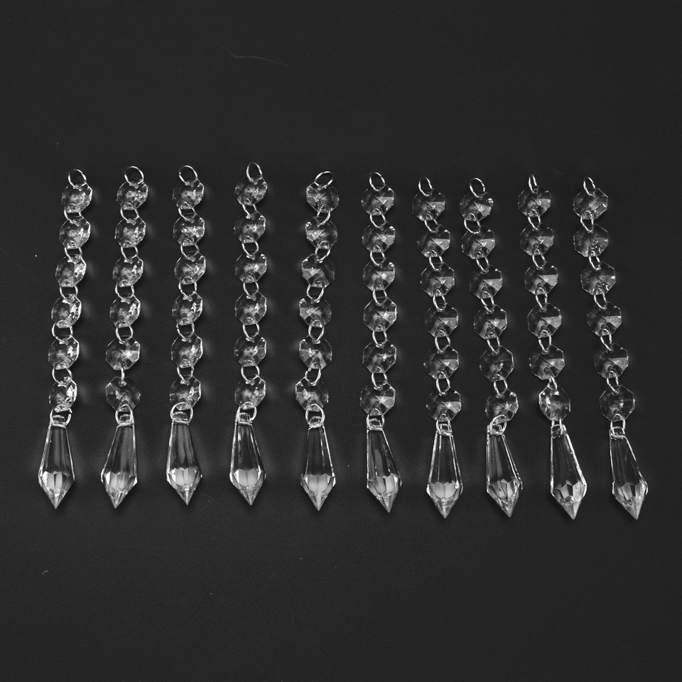 10PCS Acrylic Pendant 15cm Clear Long Drop Shape For Chandeliers Baby ...