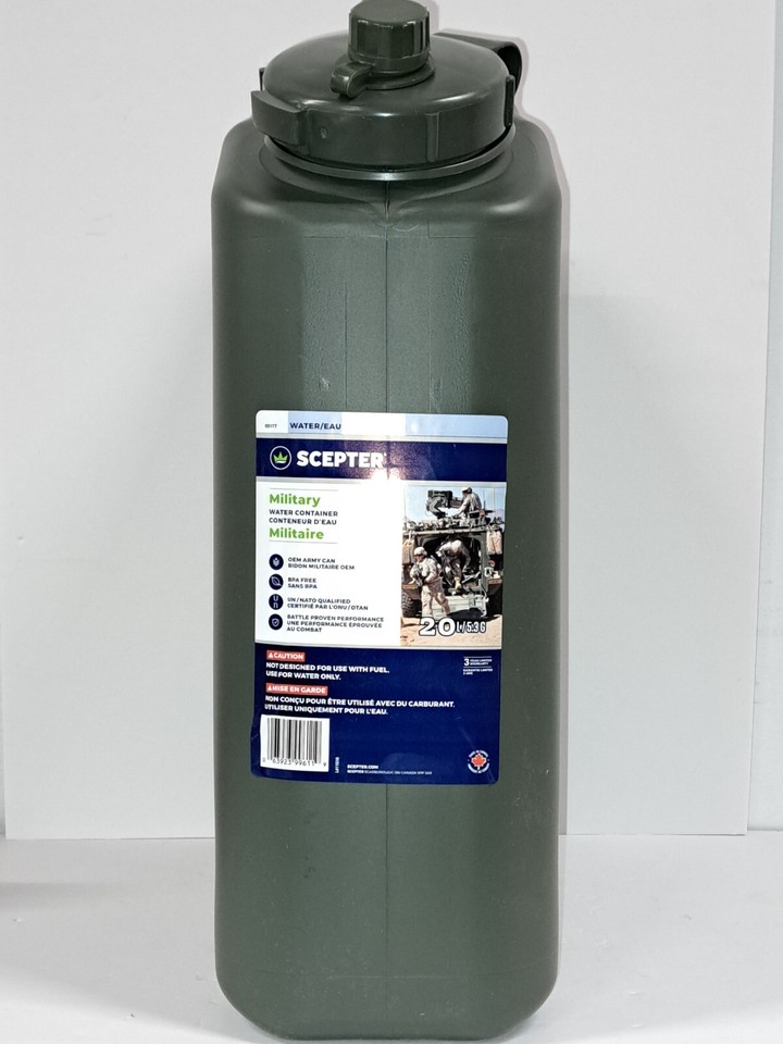 NEW Scepter Military Water Can 5 Gallon Olive Drab Army Green Jug ...
