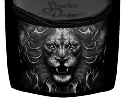 Fierce King Ling Fire Flames Tattoo Car Truck Vinyl Decal Graphic Hood ...