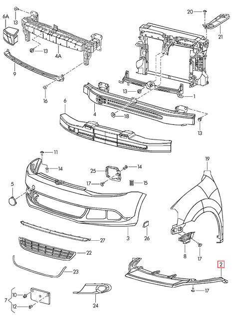 Genuine Volkswagen Lower Deflector 5c6805903 9b9 for sale online | eBay