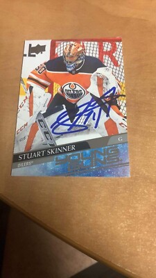 Stuart Skinner Autographed young guns 2020-21 Upper Deck edmonton ...