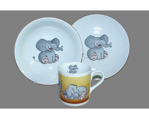 "Elephant" Kids Dinnerware Plates and Mug Kit | eBay