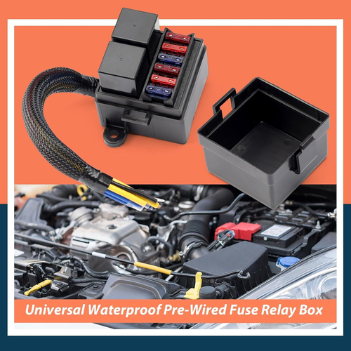 Pre-Wired Fuse Relay Box with 2 Slots and 6 ATC/ATO Holder, 2... | eBay