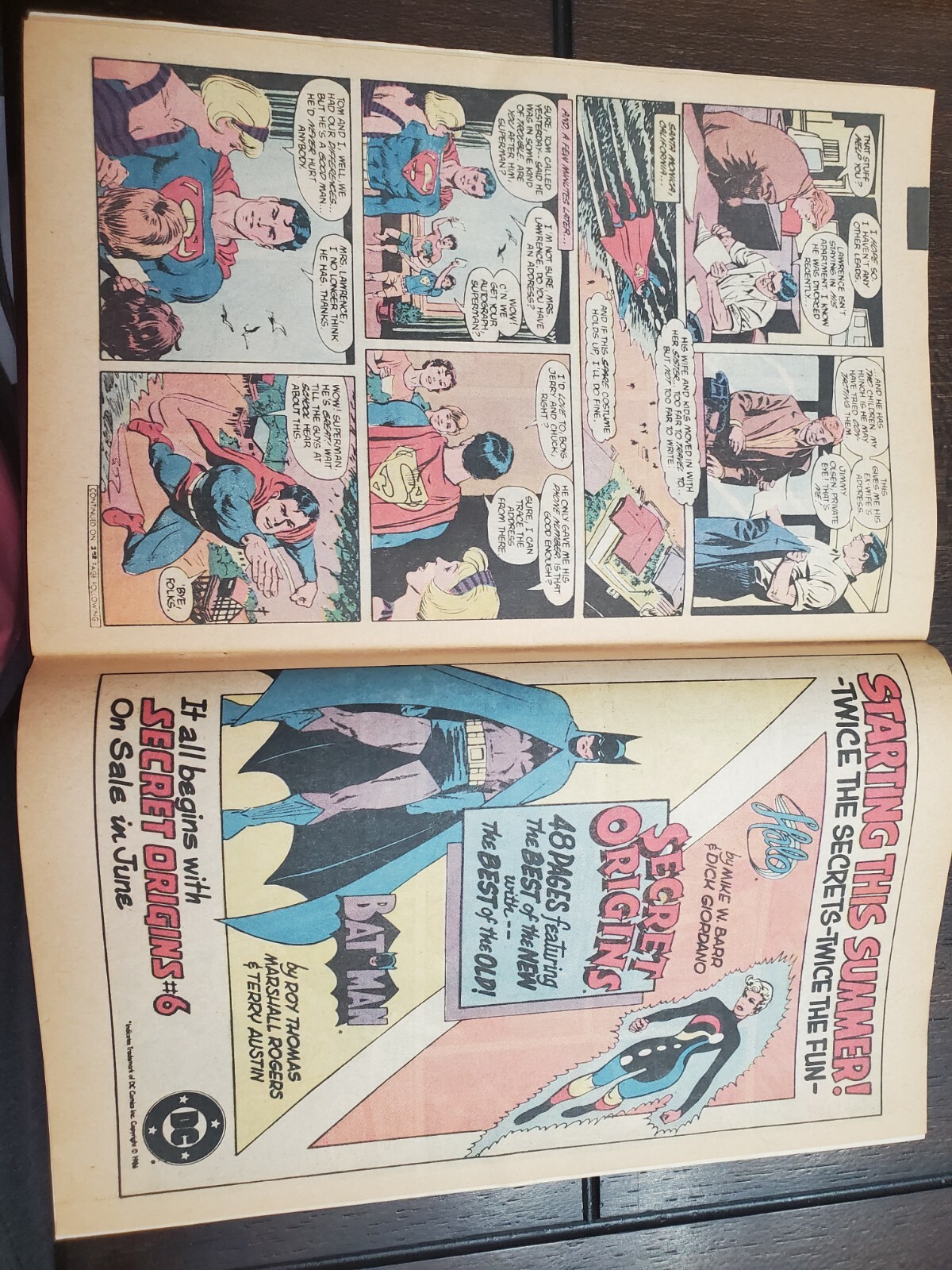 SUPERMAN #422 Aug 1986 DC Comic Book Vintage Dark Moon Rising Copper ...