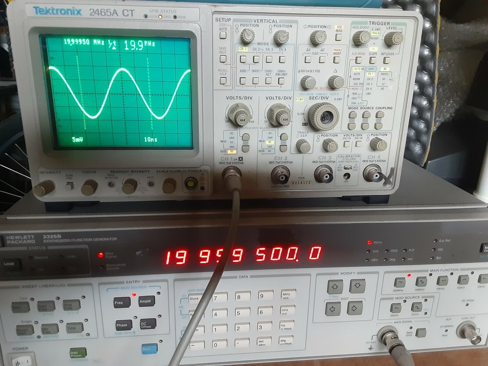 HP3325B 21MHz Synthesized Function Generator TESTED Sweep 1mV res ...