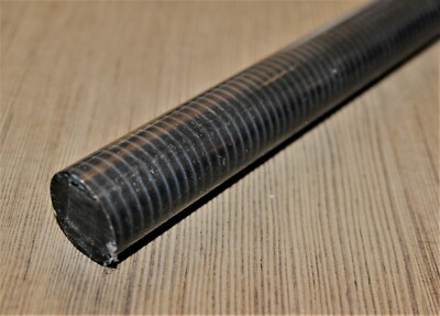 Acetal POM-C Plastic Round Bar Rod BLACK | Diameter 16mm | Lenght 245mm ...