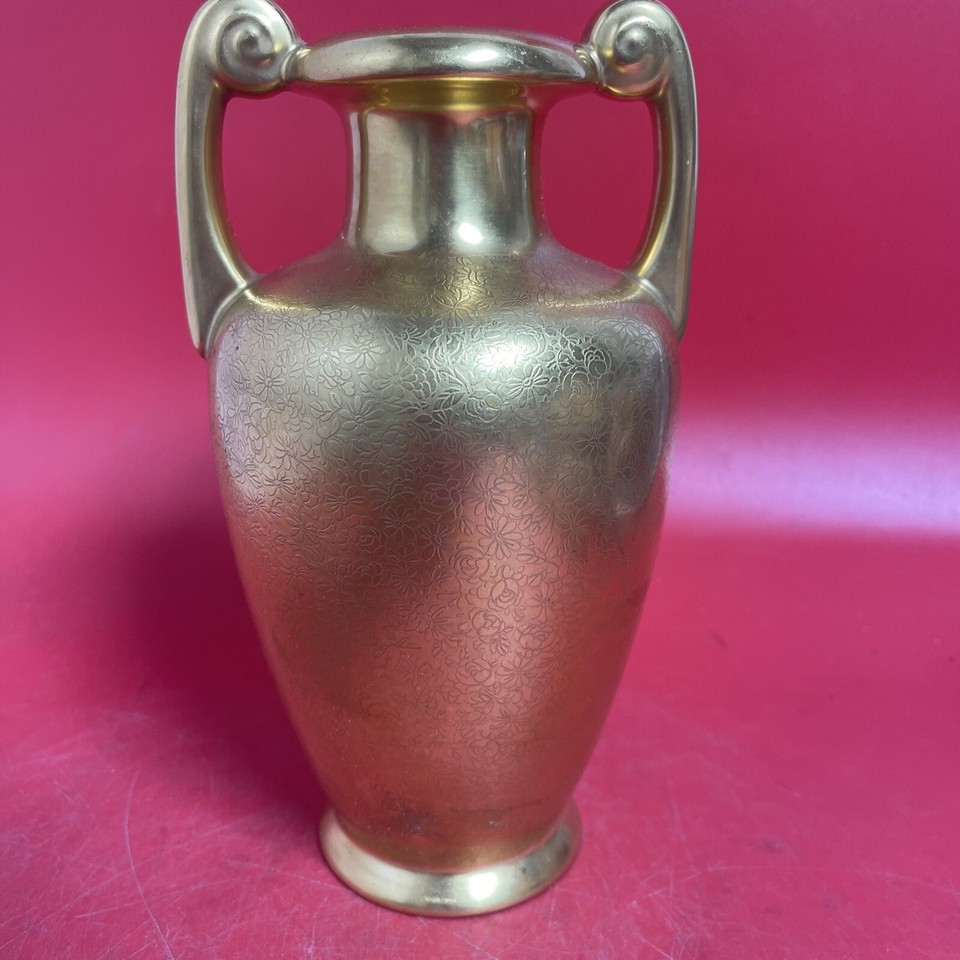 Vintage Gold Etched Pickard Vase/Urn,9" 876 | eBay
