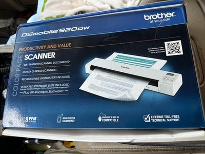 Brother DS-920DW Wireless Duplex Mobile Color Page Scanner - White | eBay