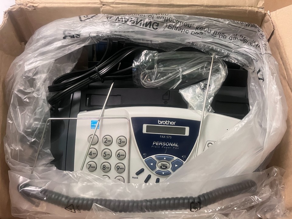 Brother Personal FAX-575 Plain Paper Fax Machine Phone Copier - NEW IN ...