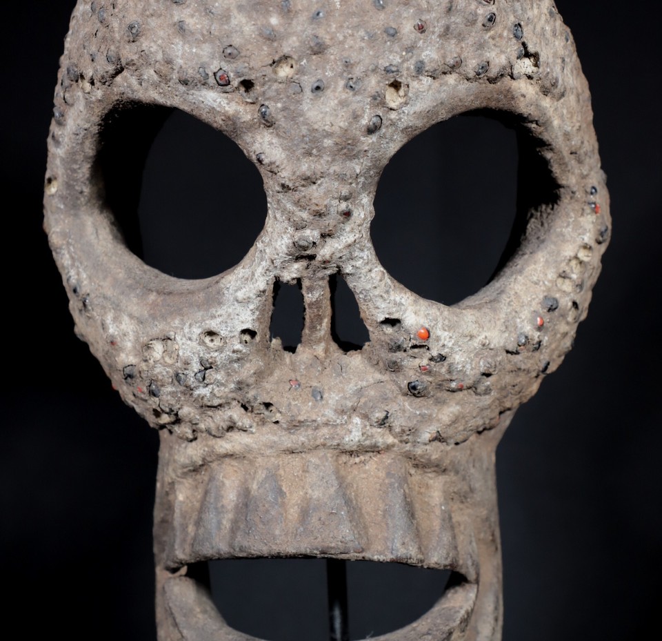 African Art Primitive Arts Africa - Skull Skeleton Mask Tiv - 32 Cms | eBay