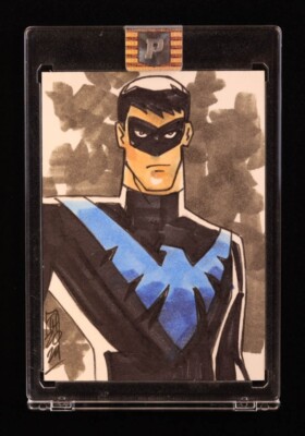 Signed DC Comics Nightwing Original Art Sketch Card by Tom Hodges 1/1 ...