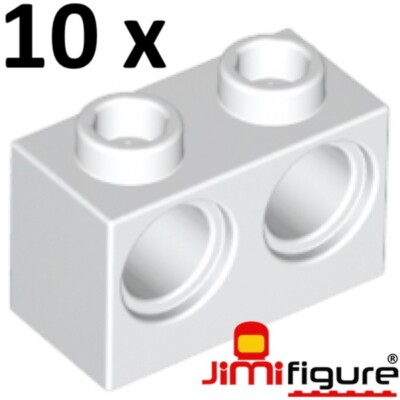 NEW 10 x LEGO Technic Brick 1x2 with 2 Holes White 32000 Genuine Bulk ...