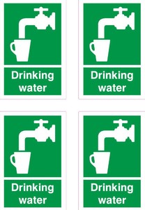 Public Safety Staff Equipment 10 Drinking Water Stickers adhesive vinyl ...