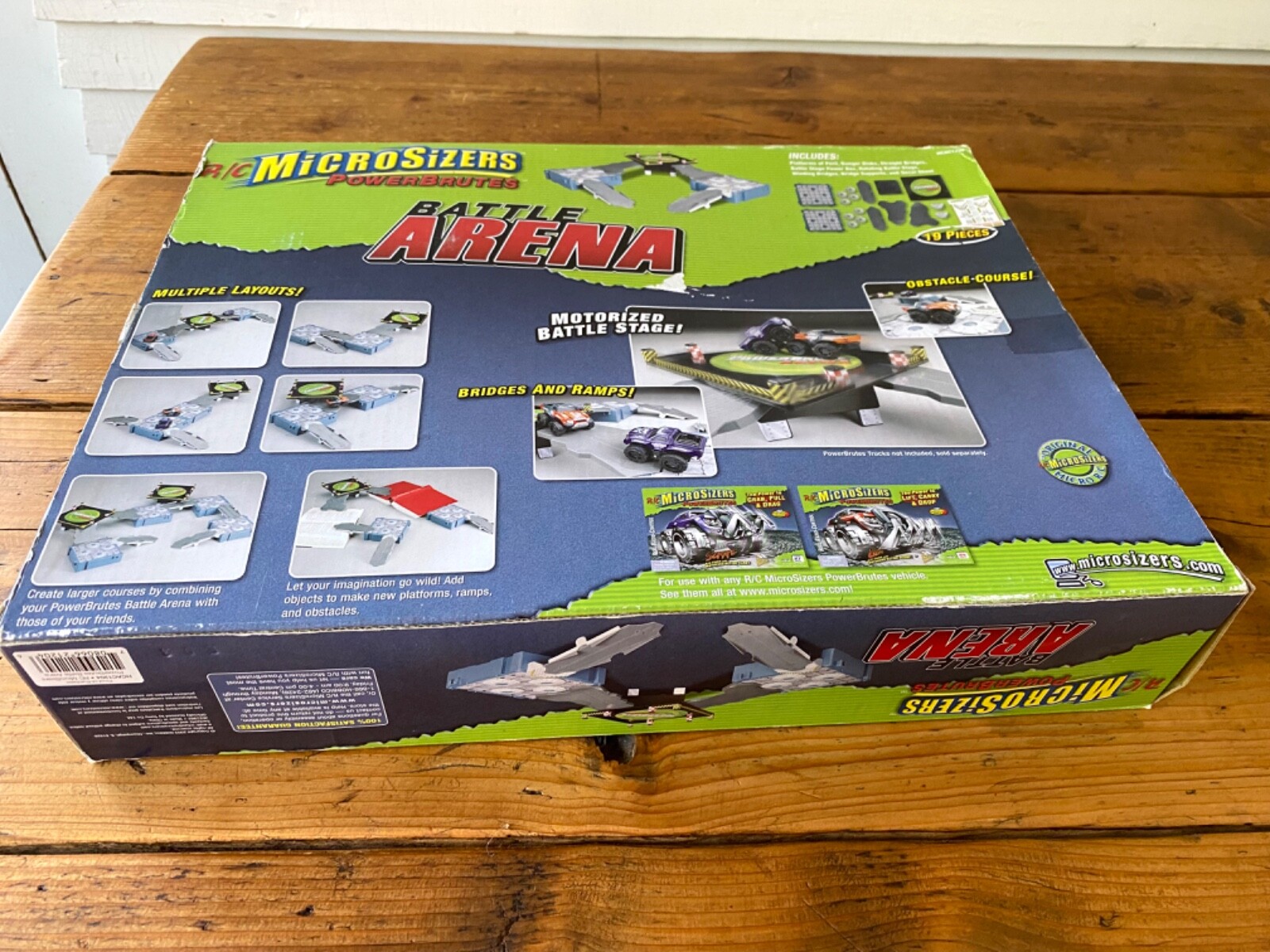 2003 MICROSIZERS Power Brutes BATTLE ARENA Bridges Ramps MOTORIZED Toy ...