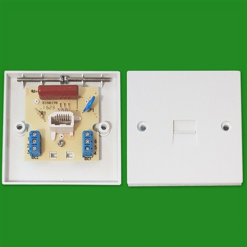 1x Maplin Single Secondary Faceplate LJU2/6A BT Telephone Phone Wall ...