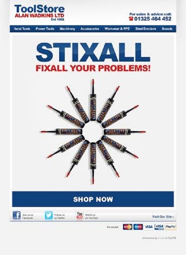 Stixall Sealant Extreme Adeshive 300ml Tube Box of 12 Everbuild Black ...