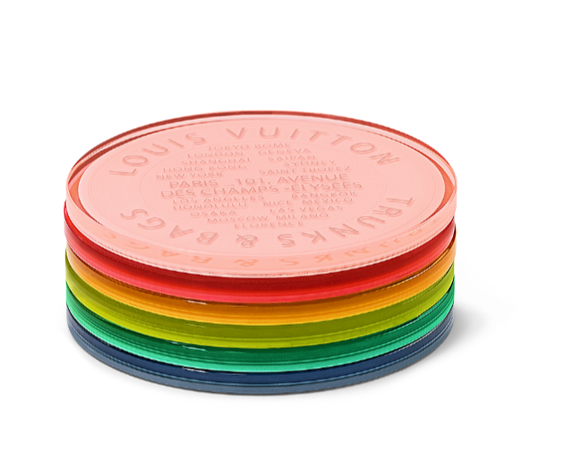 Louis Vuitton Coaster Gift Set 6 Neon Leather Monogram Fluo Coasters ...