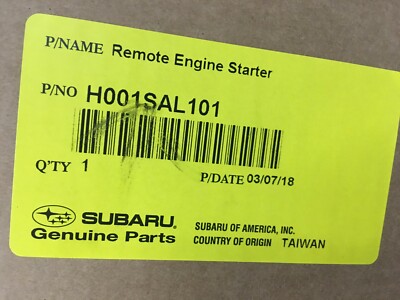 Genuine Subaru Remote Start 2015-2018 Legacy & Outback w/ Push Start ...