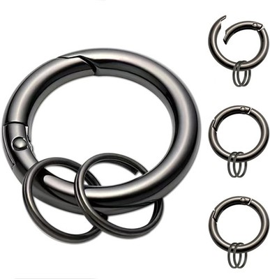 Keychain Trigger Buckle Kit Spring O Ring round Circle Carabiner Hooks ...