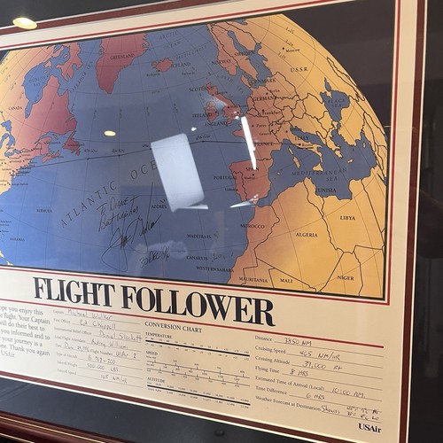 Flight Follower Aviation Memorabilia Framed USAir Transatlantic Boeing ...
