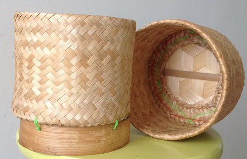 Thai Lao Sticky Rice Cooker Steamer BamBoo Basket Pot Kitchen Food Menu ...