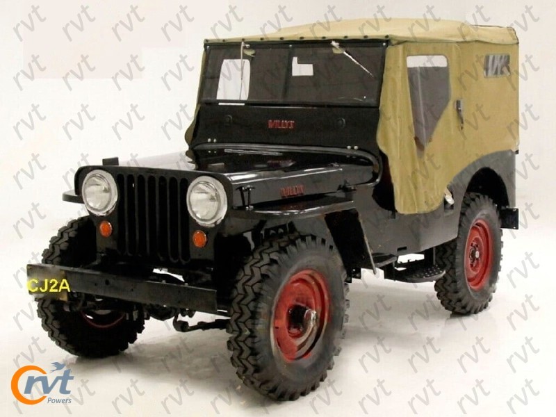SOFT TOP FOR WILLYS CJ2A JEEP FITS ON CIVIL BOWS G-503- Olive Green | eBay