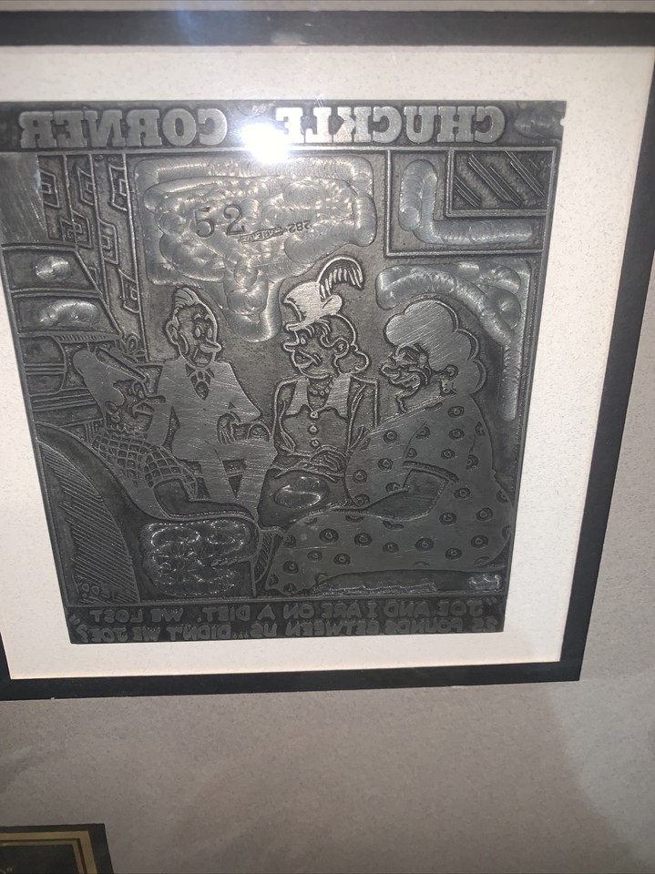 Jack Kirby Chuckle Corner Original Cartoon Printing Plate Early 1900’s ...