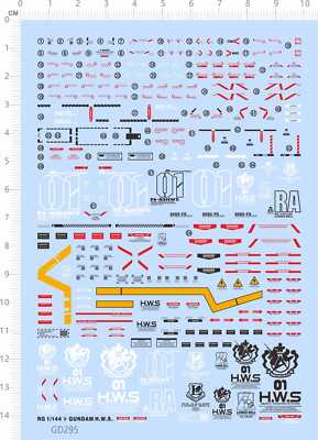 1/144 RG RX-93 FA93-HWS V GDM H.W.S Model Kit Water Slide Decal | eBay