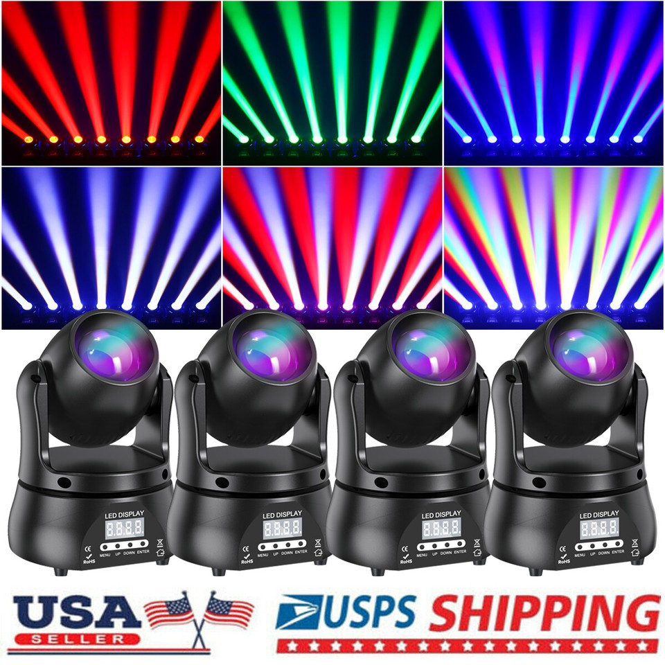 70W RGBW Stage Light LED Moving Head Light Beam Light KTV Bar Party DJ ...