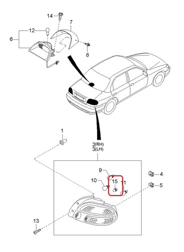 (1) GENUINE KIA M997012050 Tail Light Bulb Fits 1997-2001 Sephia | eBay