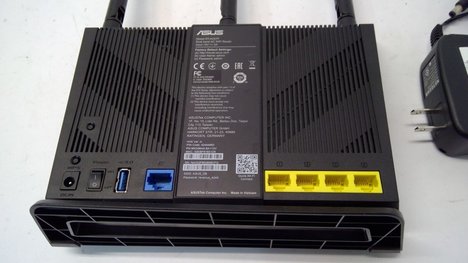 ASUS AC1900 Dual Band Wireless Internet Router - Black RT-AC67P | eBay