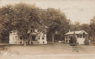 PROCTOR VT VERMONT RPPC YMCA AND OLD LIBRARY 1932 VINTAGE POSTCARD ...