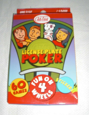 Car Tag License Plate Poker Travel Games 8+ Boys & Girls 60 Games New ...