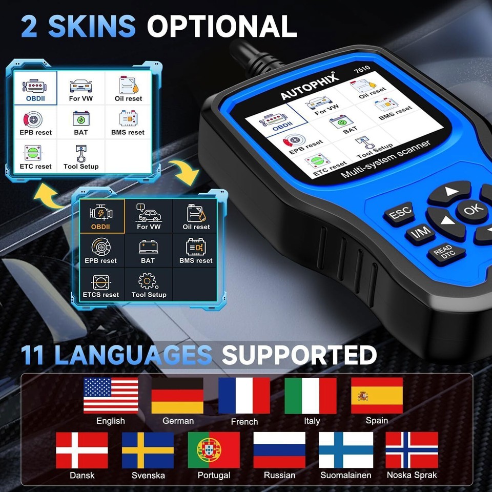 AUTOPHIX 7610 OBD2 Diagnostic Scanner Fit with VAG VW Audi Code Reader ...